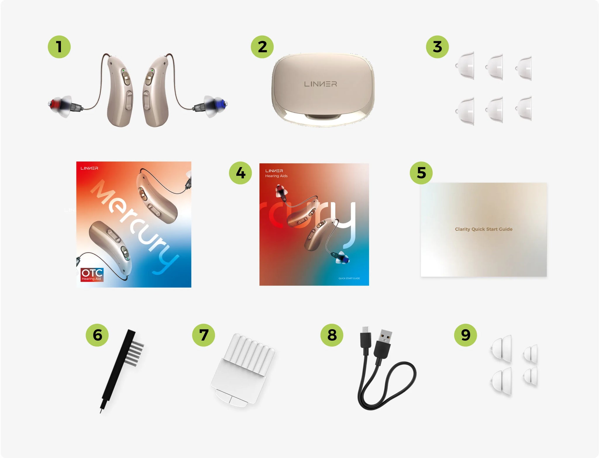 LINNER Mercury OTC Hearing Aids [FSA & HSA Eligible]